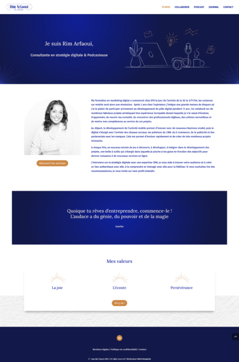 Création de site internet en une semaine | Marie Rouquette